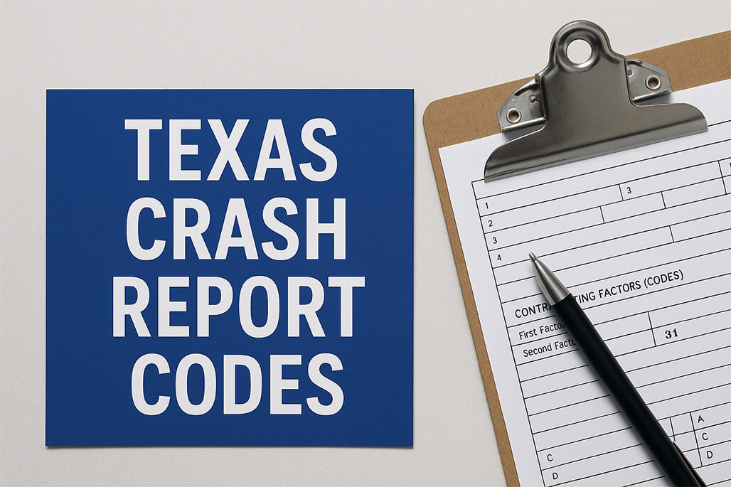 Decoding Texas Crash Report Codes | Kishinevsky Law Firm, PLLC